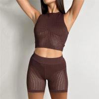 China 2022 new design Gym Fitness Workout Seamless Sports vest and short Leggings two-piece Yoga Set Sport Wear Training Wear for sale