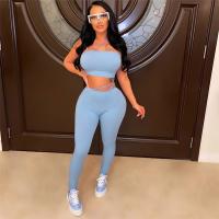 China Women High Waisted 2 Piece Yoga set Seamless Sexy Workout clothes Customized logo sports bra Fitness Yoga Wear for sale
