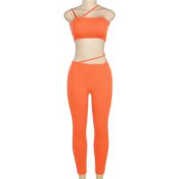 China Women High Waisted 2 Piece Yoga set Seamless Sexy Workout clothes Customized logo sports bra Fitness Yoga Wear for sale