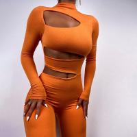 China New design new sexy hollow high waist yoga tracksuits tight sports fitness lady jumpsuit fashion women's pants trousers for sale