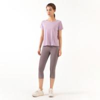 China 2021 summer European and American style new women's two-piece yoga suit sports loose tops breathable Hip lift fitness pants for sale