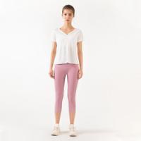 China 2021 summer European and American style new women's two-piece yoga suit sports loose tops breathable Hip lift fitness pants for sale