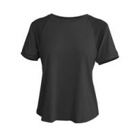 China 2021 new ladies net yarn stitching sportswear loose comfortable breathable and quick-drying running sports yoga top for sale