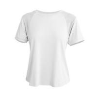 China 2021 new ladies net yarn stitching sportswear loose comfortable breathable and quick-drying running sports yoga top for sale