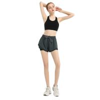 China 2021 new summer women's fashion pants breathable and quick-drying  stretch slim fitness yoga shorts solid color casual pants for sale