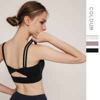 China 2021 summer Women's new fashion breathable tops Quick Dry Adjustable Shock-proof Elastic Fitness Yoga Bra for sale