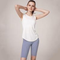 China 2021 new women sports set Irregular breathable vest solid color high waist quick dry exercise fitness peach buttocks shorts for sale