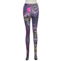 China 2021 summer women new fashion pants colorful printed high waist tight lift the hips casual sports pantyhose for sale
