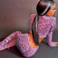 China ladies Sexy Long Sleeve  gym wear Women full body printed and breathable sports suit yoga fitness  casual sportswear for sale