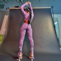 China ladies Sexy Long Sleeve  gym wear Women full body printed and breathable sports suit yoga fitness  casual sportswear for sale