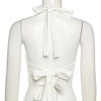 China 2021 autumn women's new sexy hollow out soild color deep-v vest halter neck slim streetwear Three ways to wear the tops for sale