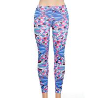 China 2021 women fashion colorful printed high waist gym pants butt Lift tight sport trouser Women yoga pants for sale