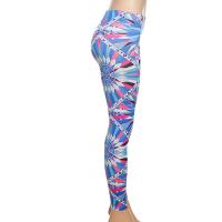 China 2021 women fashion colorful printed high waist gym pants butt Lift tight sport trouser Women yoga pants for sale