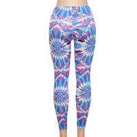 China 2021 women fashion colorful printed high waist gym pants butt Lift tight sport trouser Women yoga pants for sale