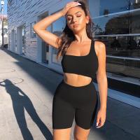 China summer new women  sexy openwork slim rompers ladies fashion  bodysuit one shoulder jumpsuit sport suit ems for sale
