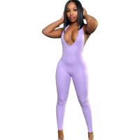 China High Fashion Deep-V Neck Women Bodycon One Piece Women Jumpsuit Sexy sportswear women yoga sport suit ems for sale