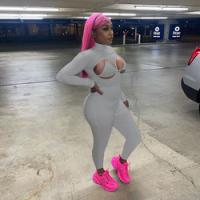 China Hot Sell Long Sleeve yoga set Hollow Out Bandage Streetwear Sexy fitness clothes Tight Jumpsuit yoga fitness wear for sale
