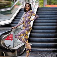 China Wholesale Custom 2021 Autumn Female New Fashion Yoga Sets Print High Waist Hip Lifting Tight Outdoor Sport Jumpsuits for sale