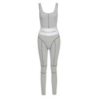 China Top ranking suppliers Sexy Jumpsuit Joggers Sportswear Sleeveless Solid Women Club Outfits Rompers for sale