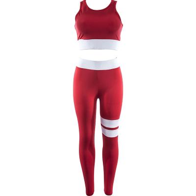 China Female Sports Suit Women contracted sportswear  Running Leggings Fitness Clothing Yoga Set Gym Jogging Sets for sale