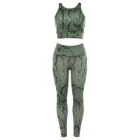China female printed snakeskin gym activewear sexy women fitness sportswear for sale