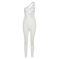 China 2021 new autumn Stretch Cut Out One Piece Jumpsuit Sports Activewear Skinny One Shoulder Women sportswear for sale