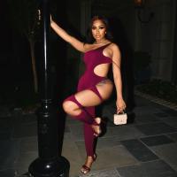 China 2021 new women's summer high waist self-cultivation hip-lifting yogawear oblique shoulders backless side hollow sexy jumpsuit for sale