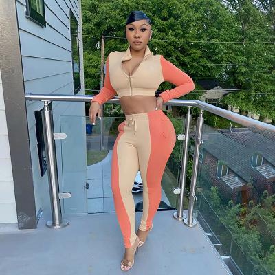 China Wholesale Fashion women Sportswear Ladies Sweat Shirt Workout  Crop tops streetwear With Zippers  Yoga Jumpsuit for sale
