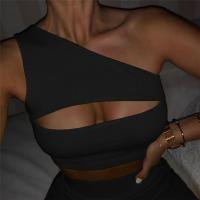 China Women Active Wear Set High Quality Cheap Tracksuits Sexy Hollow Out One Shoulder Sportswear yoga fitness wear for sale
