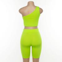 China Women Active Wear Set High Quality Cheap Tracksuits Sexy Hollow Out One Shoulder Sportswear yoga fitness wear for sale