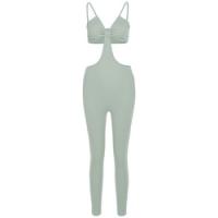 China hot sell female sexy backless gym wear sleeveless hollow-out one piece yoga set tight casual jumpsuits yoga fitness wear for sale