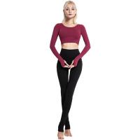 China new design Long Sleeve Fitness clothes Yoga T-shirts Women 2021 Sexy Cross Back Activewear Workout Crop Tops for sale