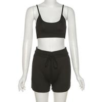 China 2021 new summer High Elasticity Solid Color Comfortable Women Sportswear Breathable Fitness sports Sets for sale