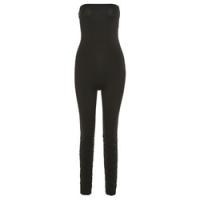 China 2021 summer solid color strapless low-cut skinny jumpsuit wholesale new design popular one piece yoga wear sexy streetwear for sale
