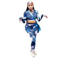 China Wholesale gym workout sports sets women tight breathable yoga set fitness long sleeve 2 piece sportswear for sale