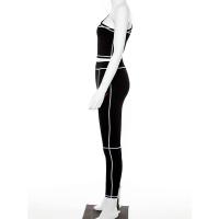 China Spring Fashion Women One Off-the-Shoulder Single Sleeve Long Pants Slim  Fitness Yoga sportswear crop top for sale