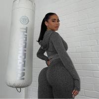 China 2021 New Arrival ladies solid color fitness clothes famous brand women breathable casual sports suit two pieces sportswear for sale