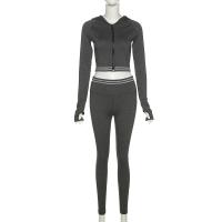 China 2021 New Arrival ladies solid color fitness clothes famous brand women breathable casual sports suit two pieces sportswear for sale