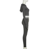 China 2021 New Arrival ladies solid color fitness clothes famous brand women breathable casual sports suit two pieces sportswear for sale