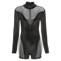China Women's Elegant One Piece Romper And Jumpsuit Long Sleeve Skinny sports Set Sexy Mesh sportswear  For ladies in stock for sale