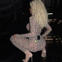 China 2020 Autumn Winter Hot Sale Casual Women's one piece Spots set Printed Long Sleeve Round Collar Jumpsuit ladies Fashion yoga set for sale