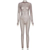 China 2020 Autumn Winter Hot Sale Casual Women's one piece Spots set Printed Long Sleeve Round Collar Jumpsuit ladies Fashion yoga set for sale