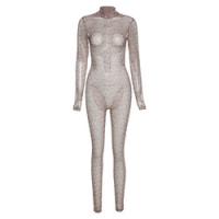 China 2020 Autumn Winter Hot Sale Casual Women's one piece Spots set Printed Long Sleeve Round Collar Jumpsuit ladies Fashion yoga set for sale