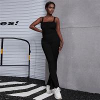 China 2022 summer ladies new slim fitness clothing sleeveless low-cut top high waist tight women's pants trousers yoga suit for sale