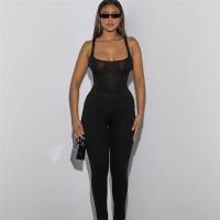 China 2022 summer ladies new slim fitness clothing sleeveless low-cut top high waist tight women's pants trousers yoga suit for sale