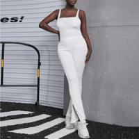 China 2022 summer ladies new slim fitness clothing sleeveless low-cut top high waist tight women's pants trousers yoga suit for sale
