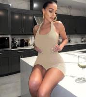 China 2022 new summer fashion sleeveless women yoga clothing high waist pants sport solid color backless sexy jumpsuit for sale