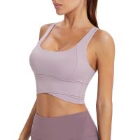 China New fashion yoga underwear women fitness clothing shock-absorbing gym wear running solid color sports bra wholesale for sale