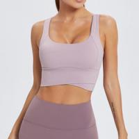 China New fashion yoga underwear women fitness clothing shock-absorbing gym wear running solid color sports bra wholesale for sale