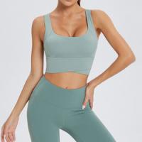China New fashion yoga underwear women fitness clothing shock-absorbing gym wear running solid color sports bra wholesale for sale